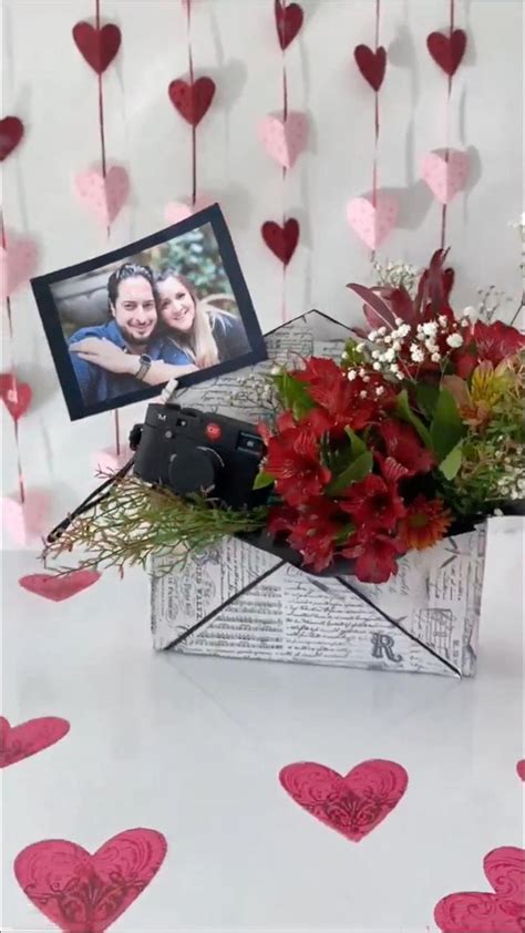 Arreglo para San Valentín con caja sobre Manualidades Manualidades
