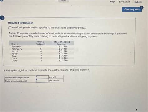 Solved Saved Help Save Exit Submit Check My Work Required