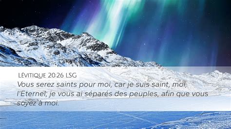 Lévitique 20 26 LSG Desktop Wallpaper Vous serez saints pour moi car