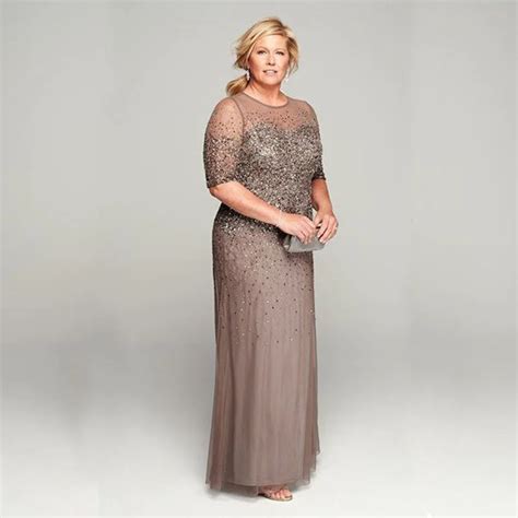 2017 Plus Size Customized Mother Of The Bride Dresses Tulle Chiffon