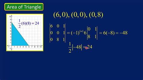 area of triangles using matrices worksheets