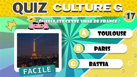Quiz CULTURE GENERALE 17 20 Questions Facile 2023 YouTube