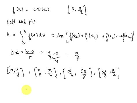 solved use left and right endpoints and the given number of rectangles to find ino