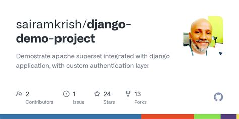 Github Sairamkrish Django Demo Project Demostrate Apache Superset