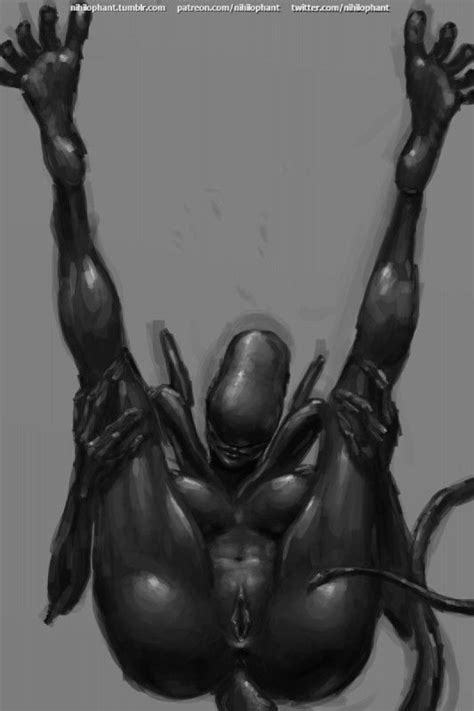 Rule 34 Alien Franchise Alien Girl Big Breasts Female Female Xenomorph Pussy Tail Xenomorph