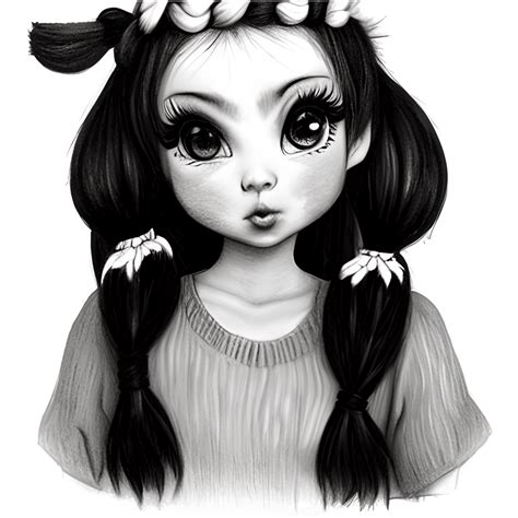 Kawaii Girl With Pigtails Graphic Creative Fabrica