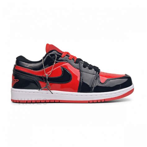 Air Jordan Low Preto E Vermelho Verniz Waves Calcados