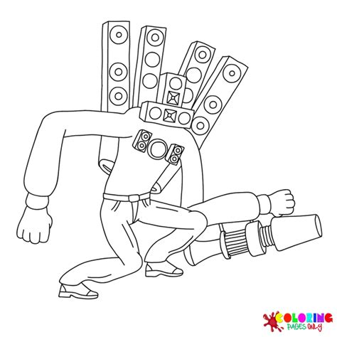 Skibidi Toilet Titan Speakerman Coloring Page Print Or Color Online