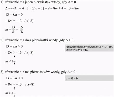 R Wnania I Nier Wno Ci Kwadratowe Z Parametrem Matematyka
