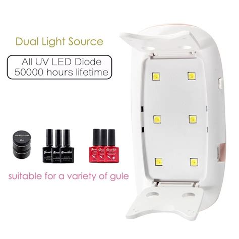 Lampa Manichiura UV LED Sun Mini PC ABS 6W Alb EMAG Ro