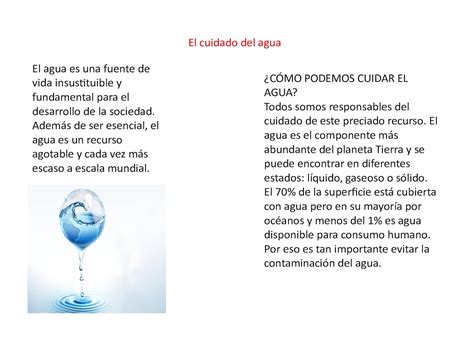 Una Noche Peligroso Completar La Importancia Del Agua Y Sus Cuidados
