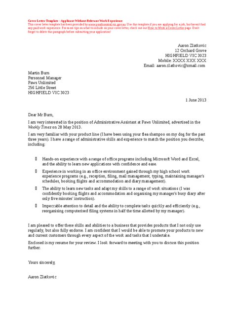 Contoh Cover Letter Pdf Coretan