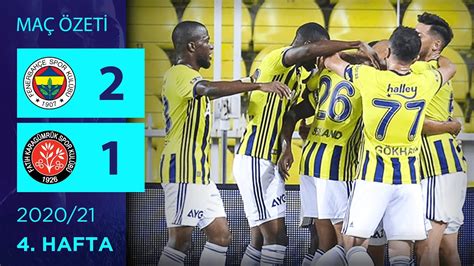 ÖZET Fenerbahçe 2 1 F Karagümrük 4 Hafta 2020 21 YouTube