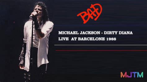 Michael Jackson Dirty Diana Bad Tour Live At Barcelone 1988 YouTube