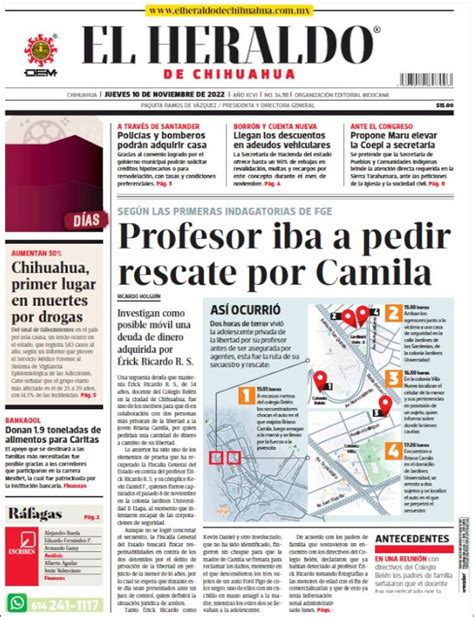 Peri Dico El Heraldo De Chihuahua M Xico Peri Dicos De M Xico