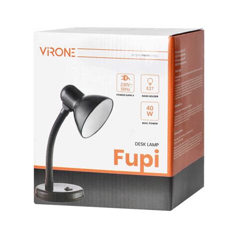 Czerwona Lampa Biurkowa Elastyczna E27 40W FUPI DL 4 R ORNO