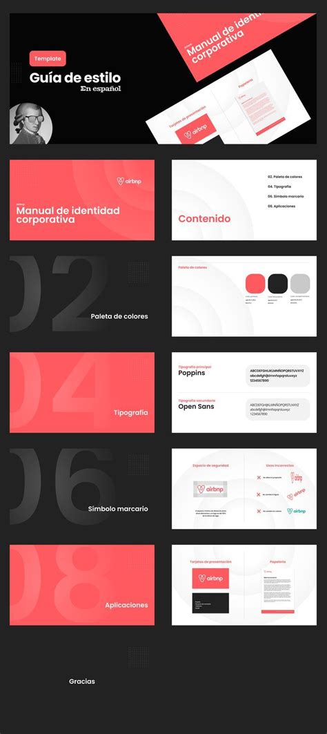 Manual de identidad corporativa Guía de estilo marca Plantilla Gratis