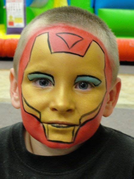 Ironman Face Painting Superhero Face Painting Ideas Boy Designs