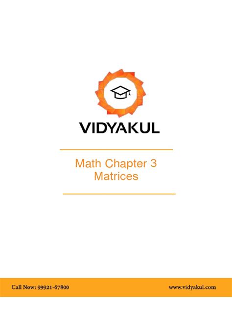 ncert solutions class 12 math chapter 3 matrices pdf matrix mathematics mathematical objects