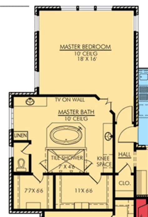 Master Bedroom Bathroom Master Bath Master Suite Layout Tv Wall
