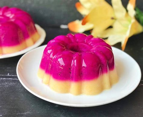 Resep Takjil Segar Puding Buah Naga Praktis Banget