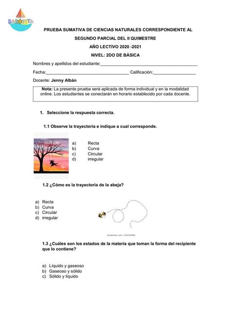 Unidad 5 Características de los objetos worksheet School subjects