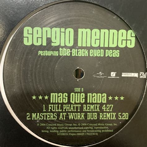 Sergio Mendes Feat The Black Eyed Peas Mas Que Nada Full Phat Remix