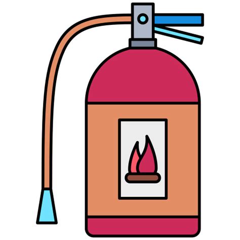 Fire Extinguisher Generic Thin Outline Color Icon