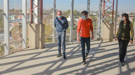 Juan Andreotti recorrió la obra de ampliación del Hospital Municipal de