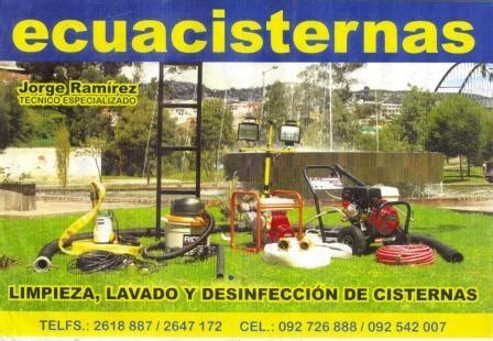 Limpieza lavado y desinfeccion de cisternas en Pichincha Técnicos
