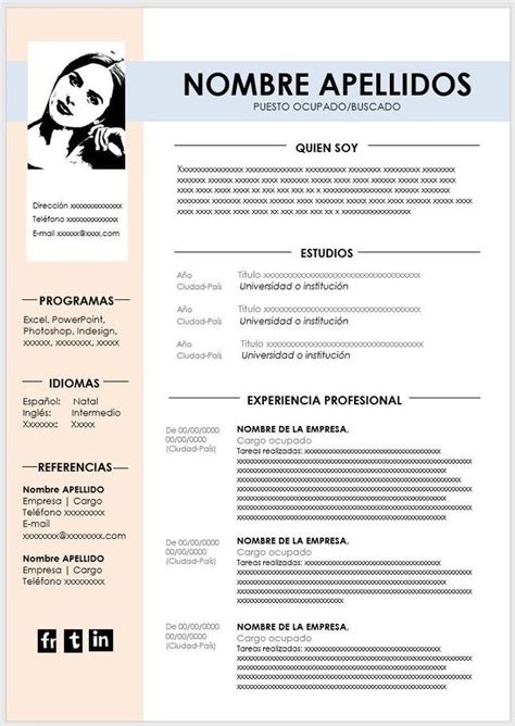 Introducir 41 Imagen Modelo De Curriculum Vitae Plantilla Word