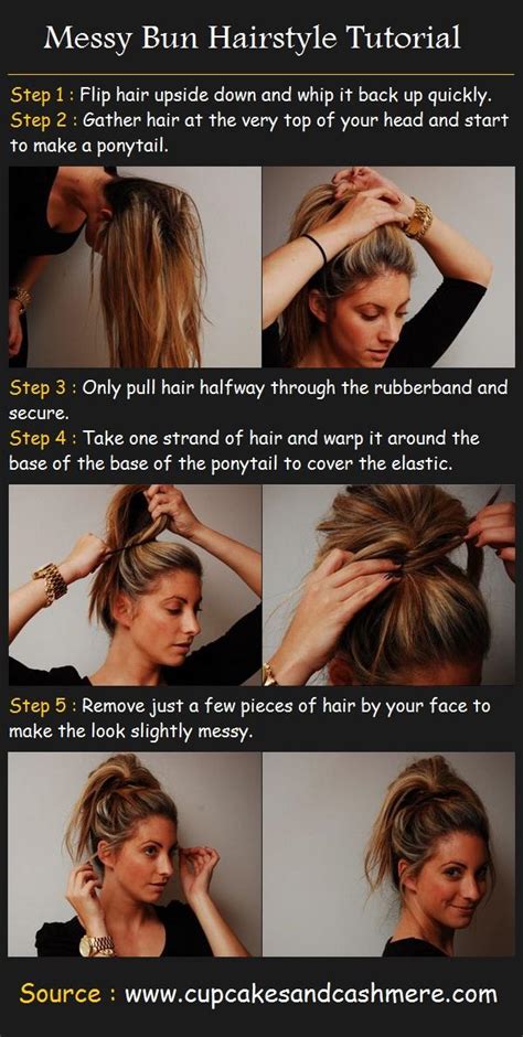 Messy Bun Hairstyle Tutorial Hairstyles How To