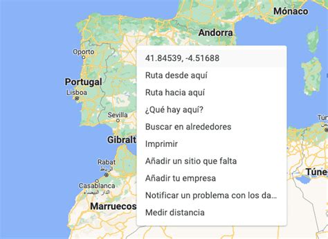 Cómo ver coordenadas en Google Maps
