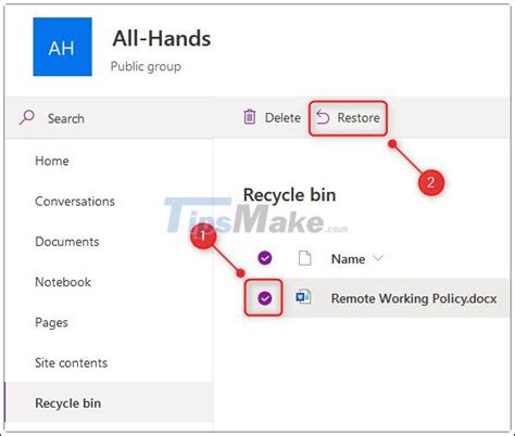 How To Recover Deleted Files On Microsoft Teams Tipsmake