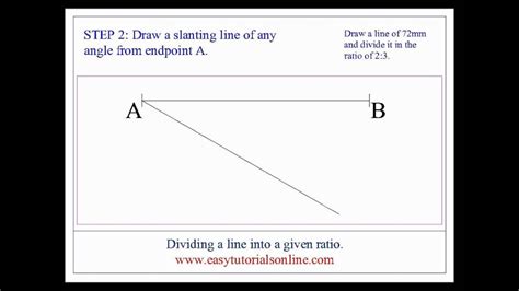 dividing a line into a given ratio youtube