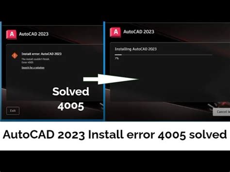 Autocad 2023 Install Error 4000 Image To U