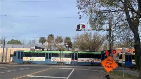 SACRT 203 Blue Line Light Rail Train Outbound T Street Railroad