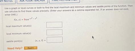 Solved Use A Graph Or Level Curves Or Both To Find The L