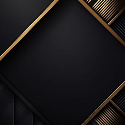 Fondo De Lujo Negro Y Dorado Elegante 3d Abstracto Foto Premium