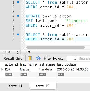 Mysql Update Statement