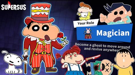 Shinchan Became Magician In Super Sus And Turn Into Ghost Shinchan