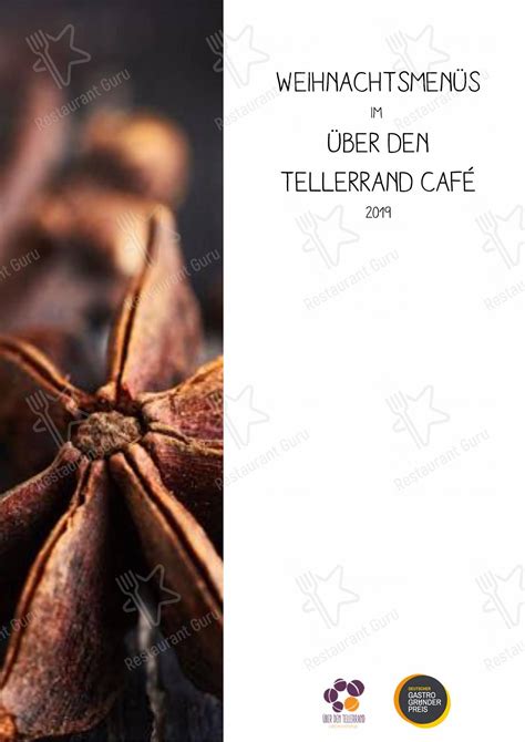 Menu at Über den Tellerrand Café im Einstein 28 cafe Munich