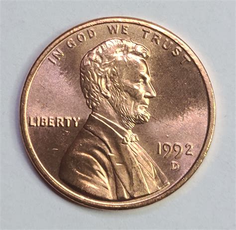 1992 D Lincoln Cent MS 64 Near Gem RED For Sale Buy Now Online