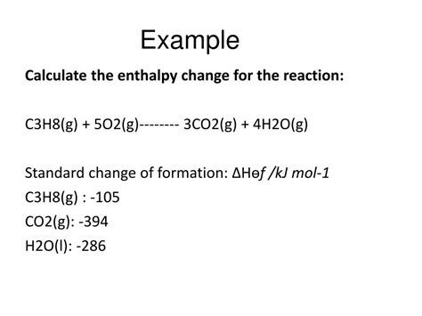 How To Calculate Standard Enthalpy Change Of Formation For Most