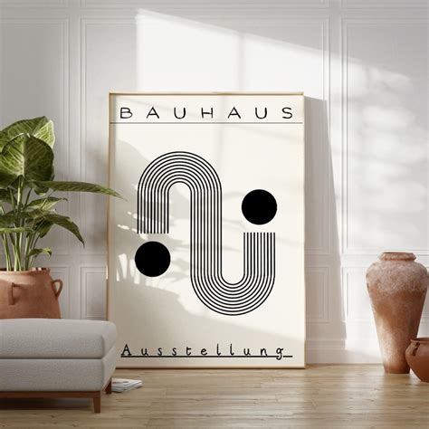 Set Of Bauhaus Printable Exhibition Posters Mid Century Etsy