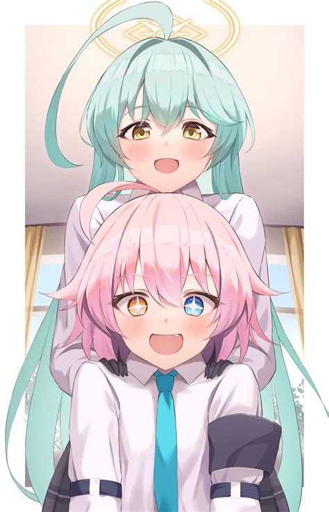 Hoshino Hoshino And Yume Blue Archive Drawn By Fuka Kurotsuji
