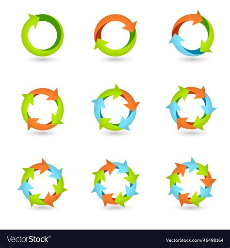 Circle Arrow Icons Royalty Free Vector Image VectorStock