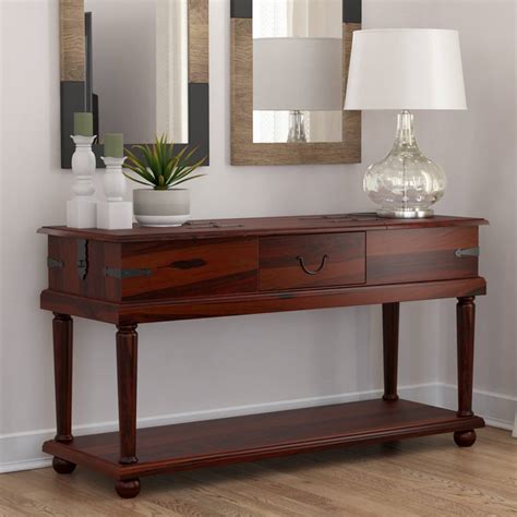 Kokanee Rustic Solid Wood Tier Entryway Console Hall Table