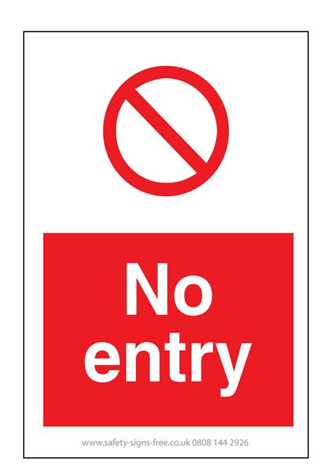 No Entry Signs Poster Template Free Printable No Entry Sign Free