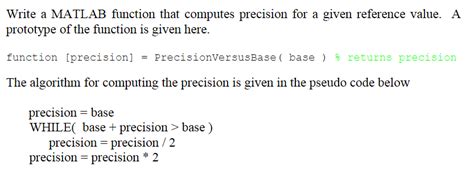 solved write a matlab function that computes precision for a